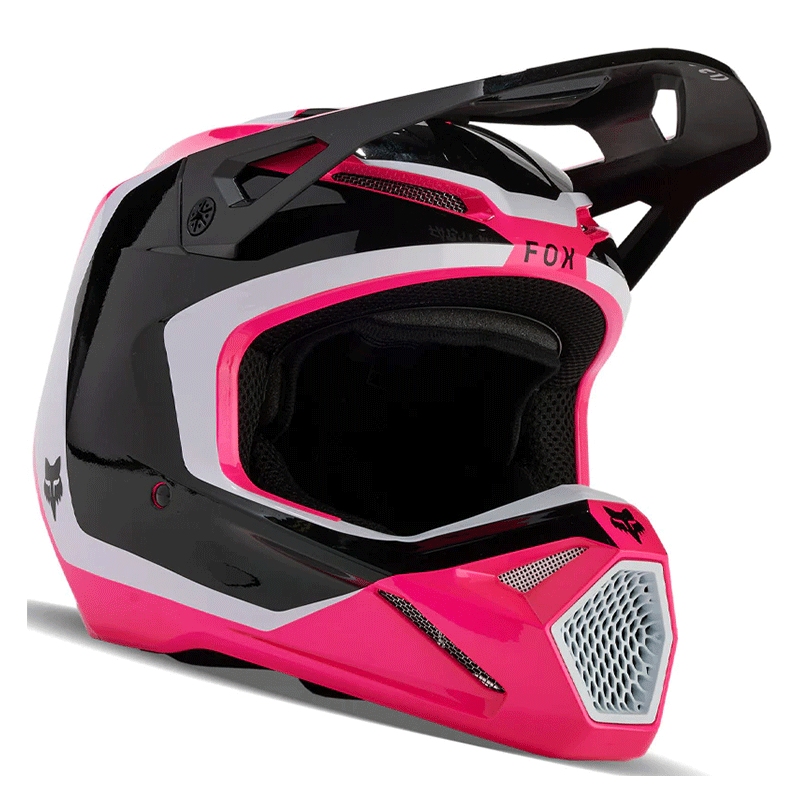 Casque FOX V1 Nitro noir/rose 2024 – oxmoto