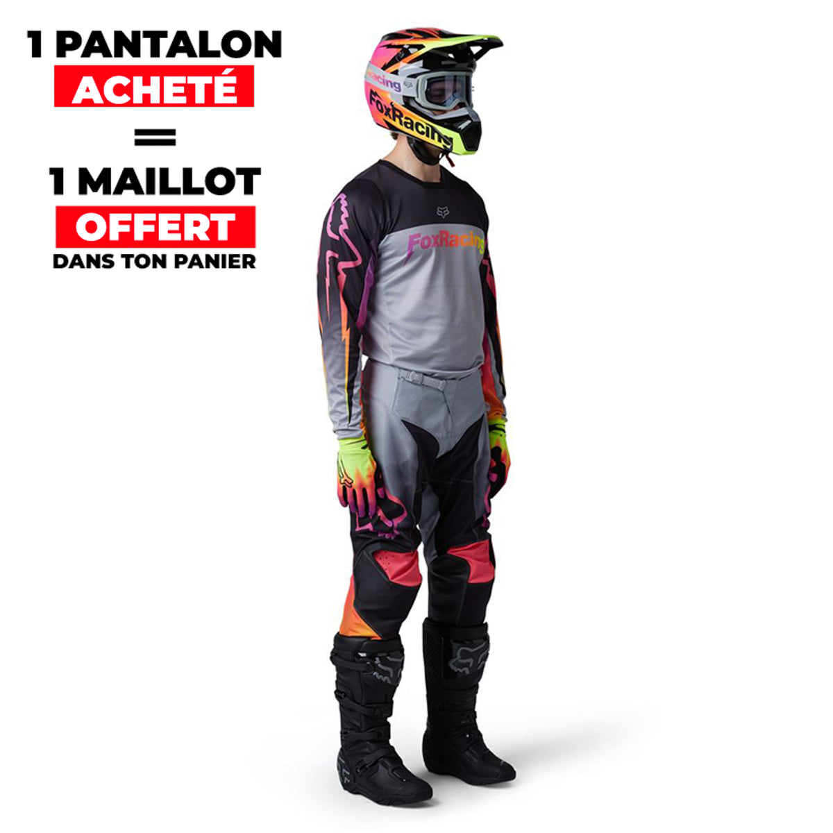 Tenue FOX 180 Statk gris 2023 – oxmoto