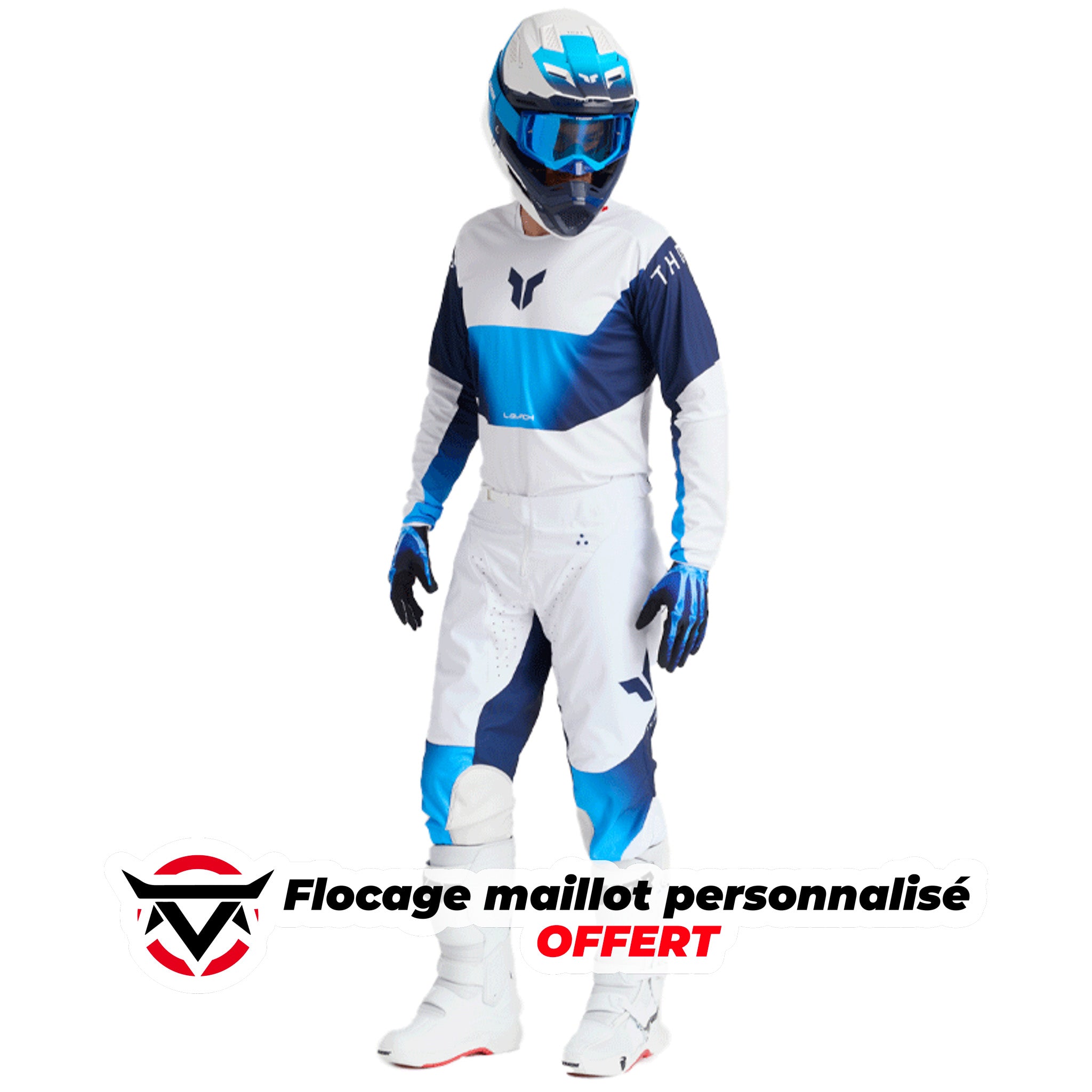 Tenue THOR Launchmode Storm blanc 2025 – oxmoto